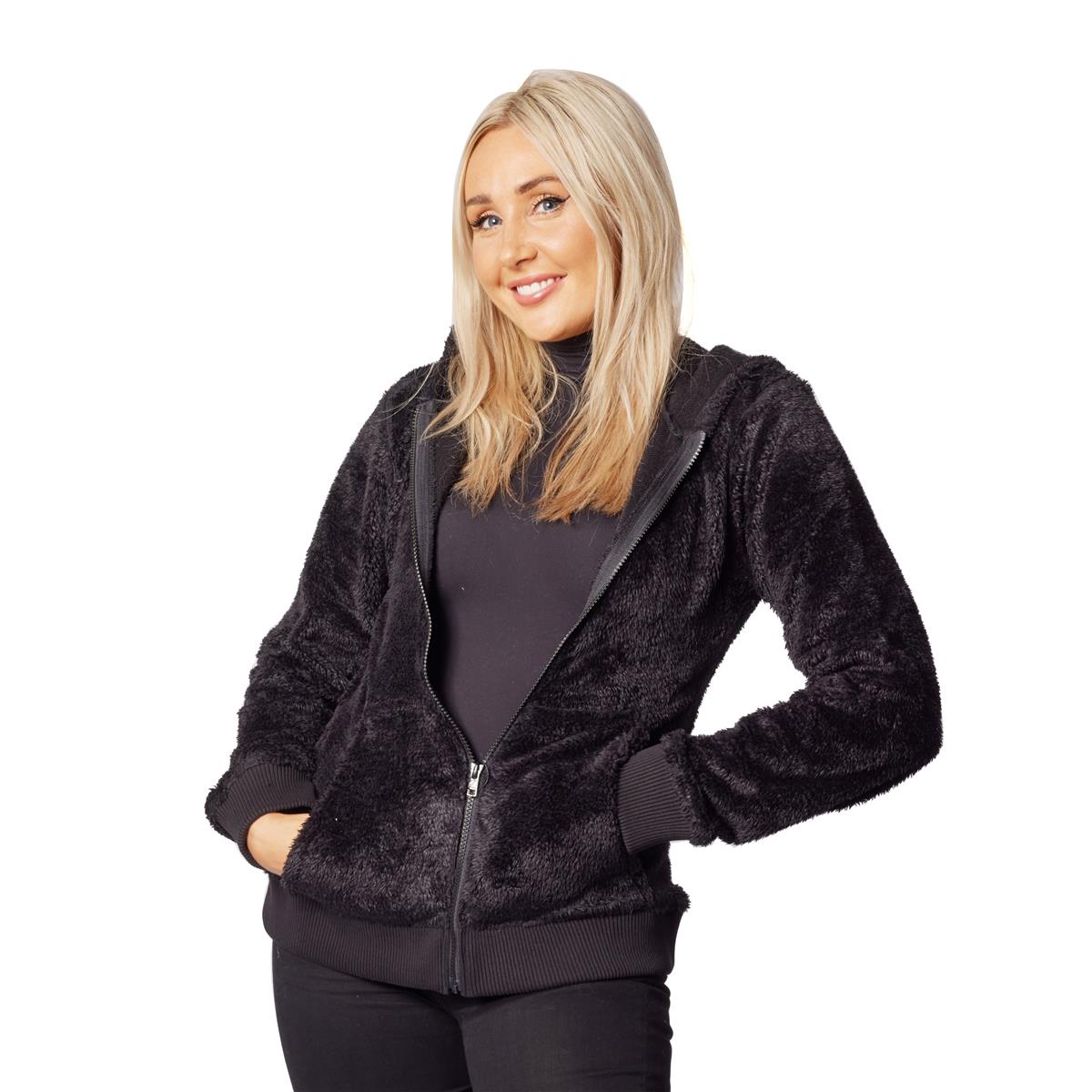 Destello Teddy Jacket (Choice of 3 Sizes) Black | Gemporia