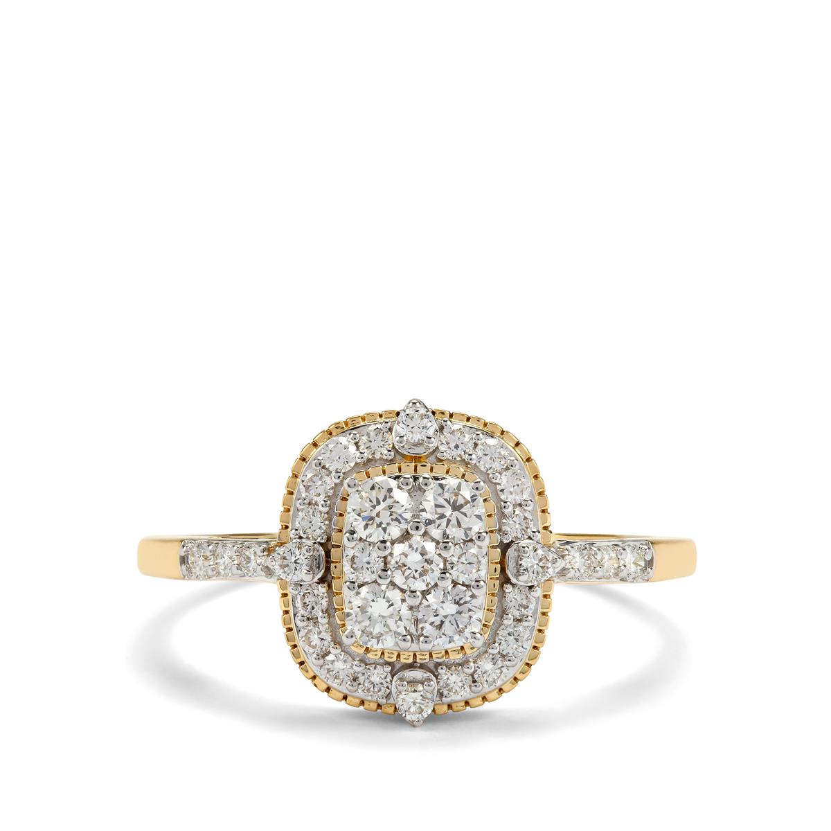 VVSI 1-2 Namibian Diamond Ring in 9K Gold 0.52ct | Gemporia