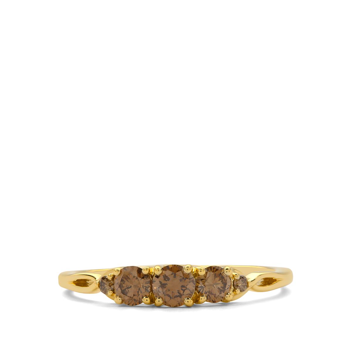 C8 Cocoa Diamond Ring In 9k Gold 0 59ct Gemporia