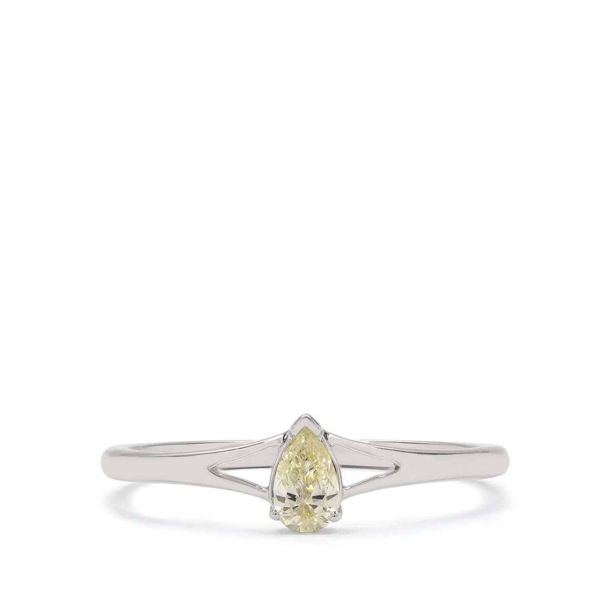 VSI Natural Yellow Diamonds Ring in 9K White Gold 0.20cts | Gemporia
