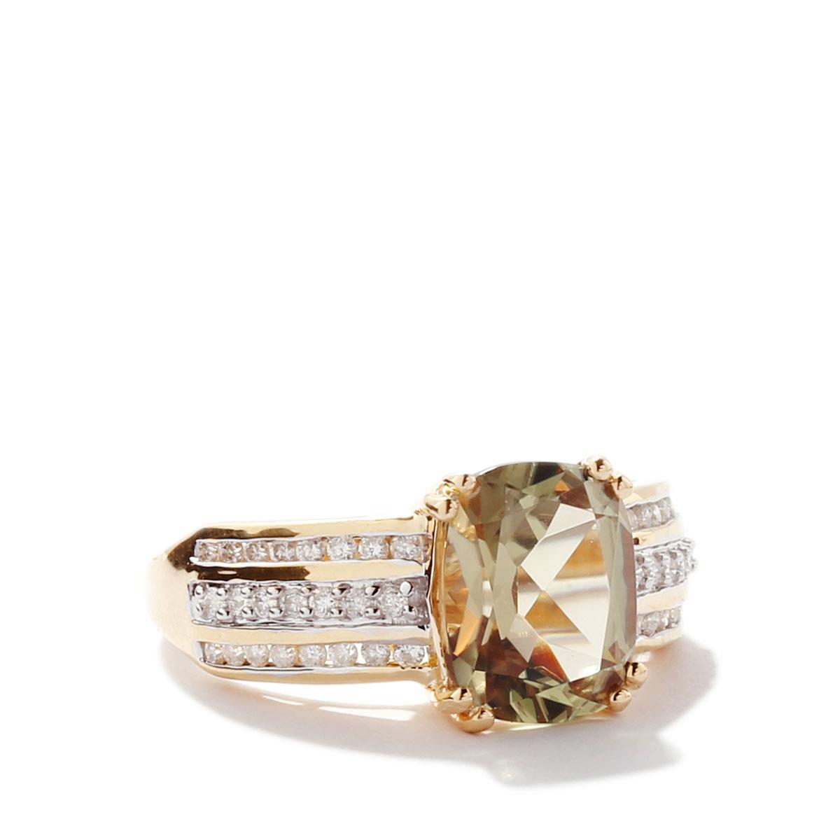 Csarite® Ring with Diamond in 18k Gold 3.99cts | Gemporia