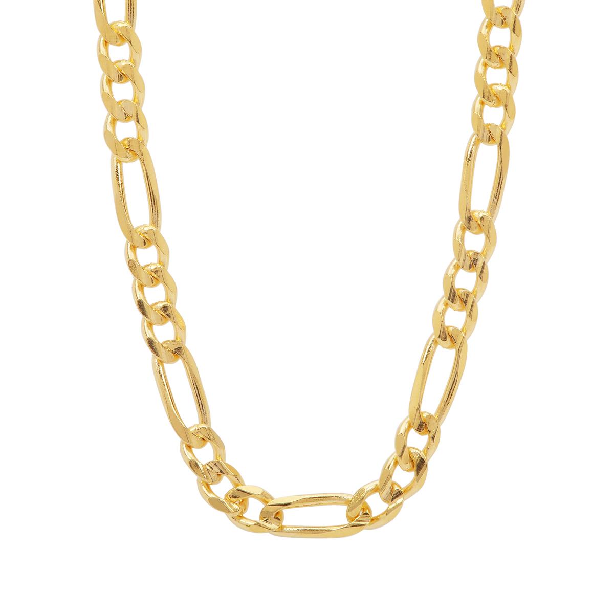 18 Midas Couture Diamond Cut Figaro Chain 2.77g | Gemporia