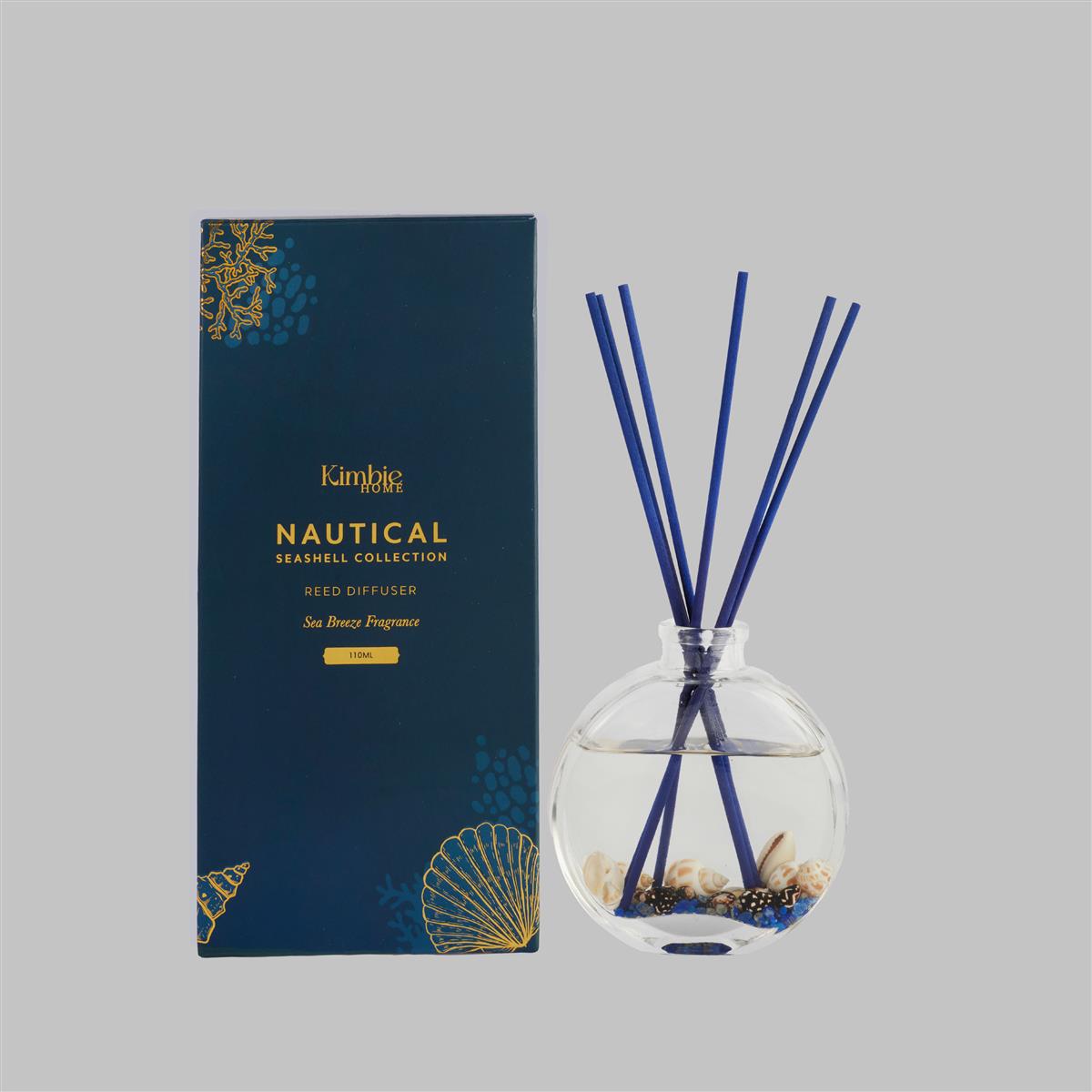 Kimbie Home Sea Breeze 110ml Reed Diffuser with Lapis Lazuli | Gemporia