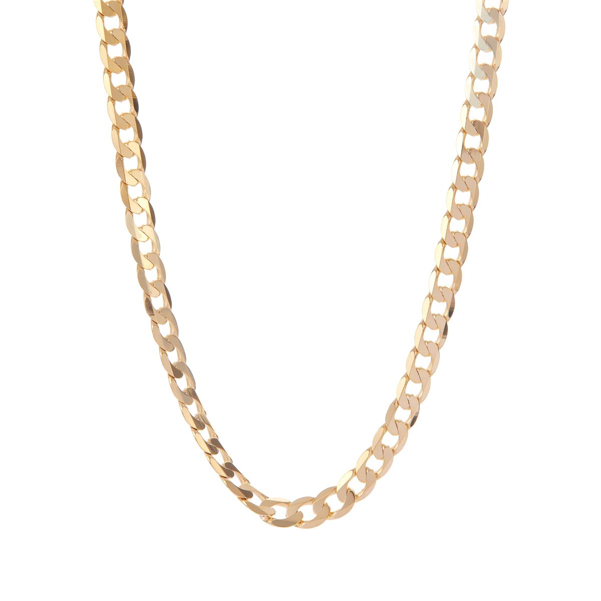 18 9K Gold Altro Diamond Cut Flat Curb Chain 10g | Gemporia