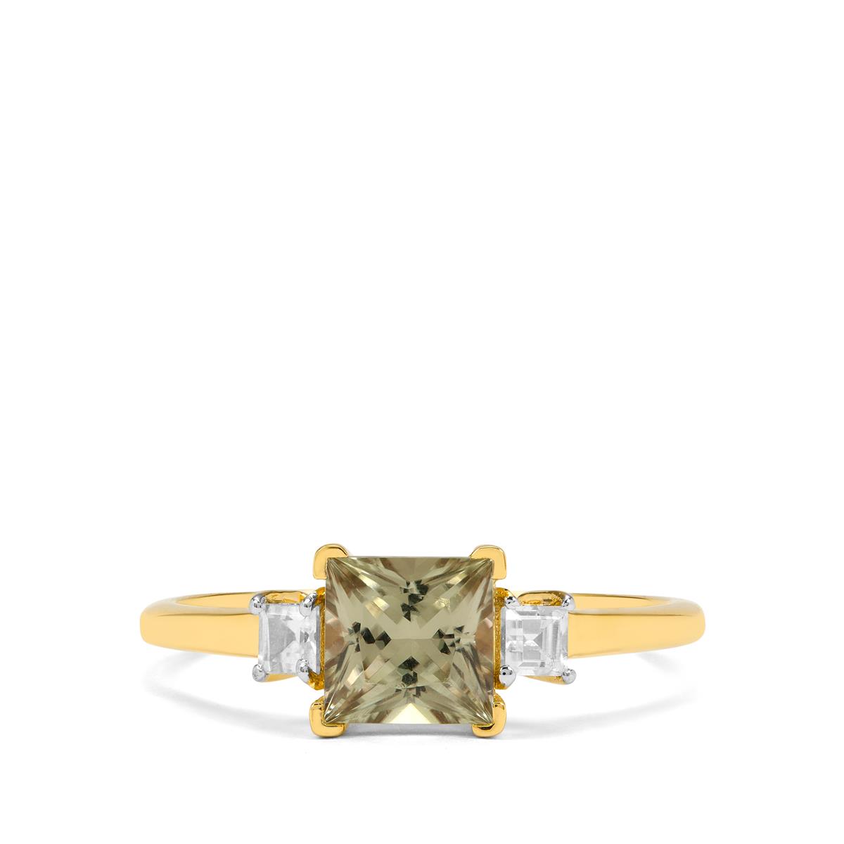 Csarite® Ring with White Zircon in 9K Gold 1.45cts | Gemporia
