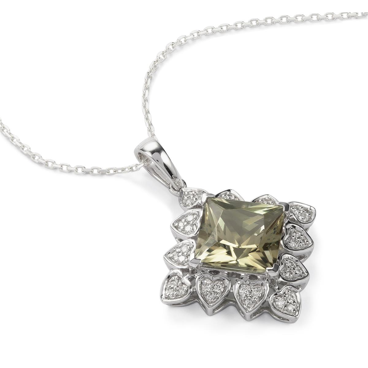 Csarite® Pendant with Diamond in Platinum 950 4.13cts | Gemporia