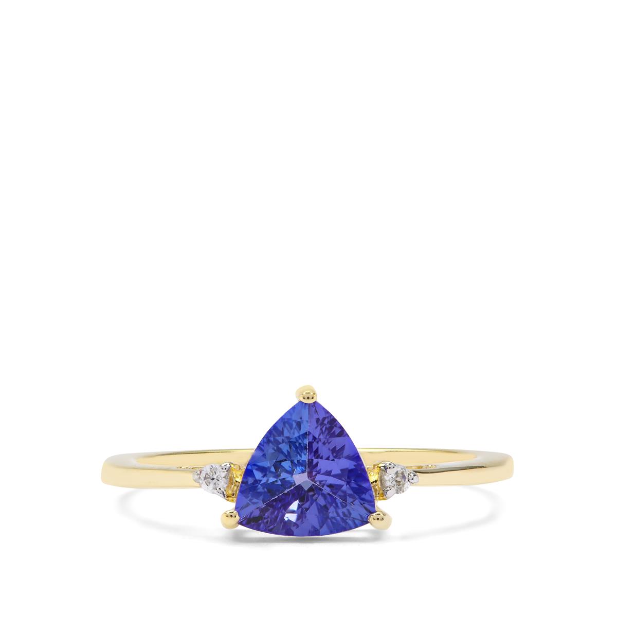 'The Legacy Cut' AAA Tanzanite & White Zircon 9K Gold Tomas Rae Ring ...