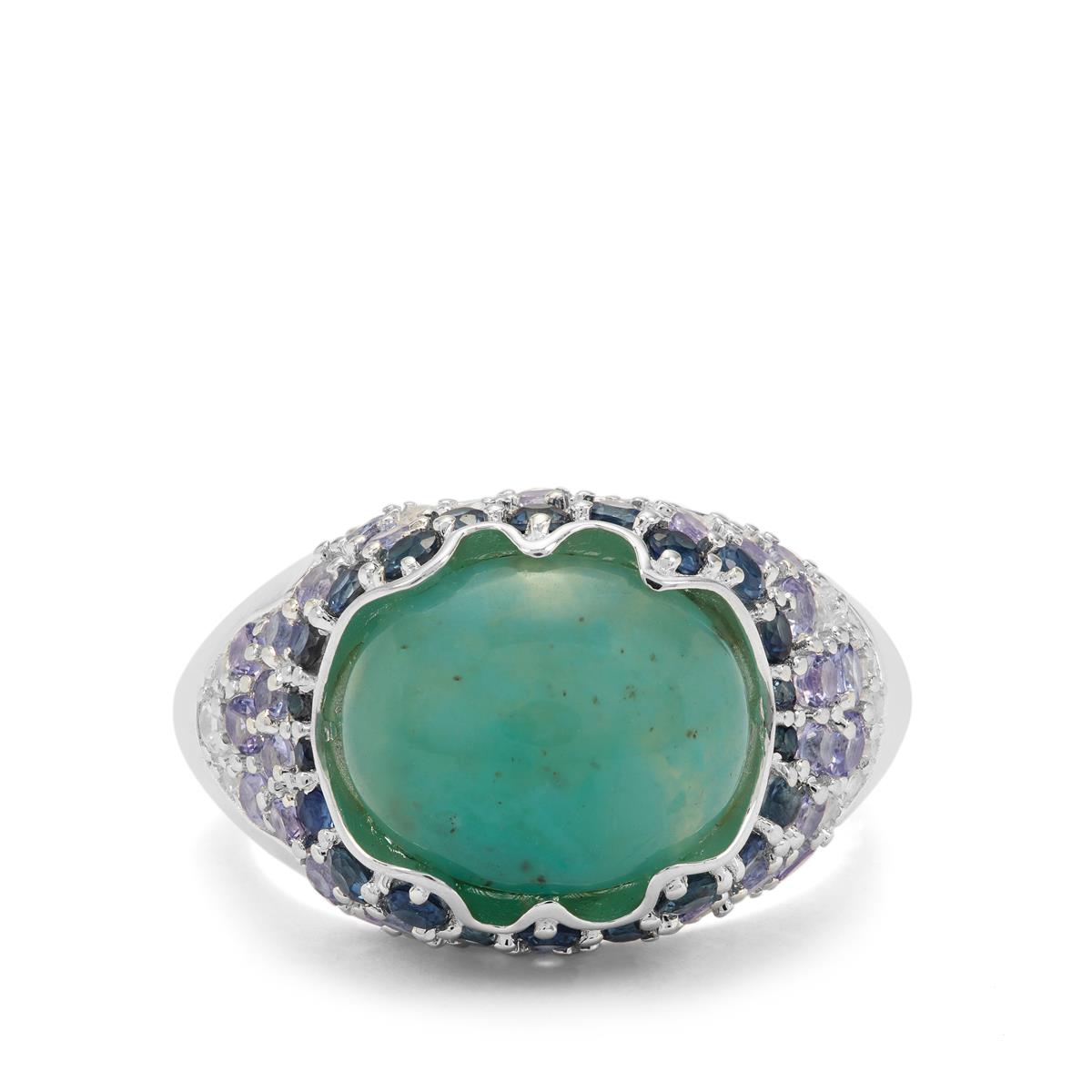 Aquaprase™ Ring with Multi Colour Gemstone in Sterling Silver 6.80cts ...