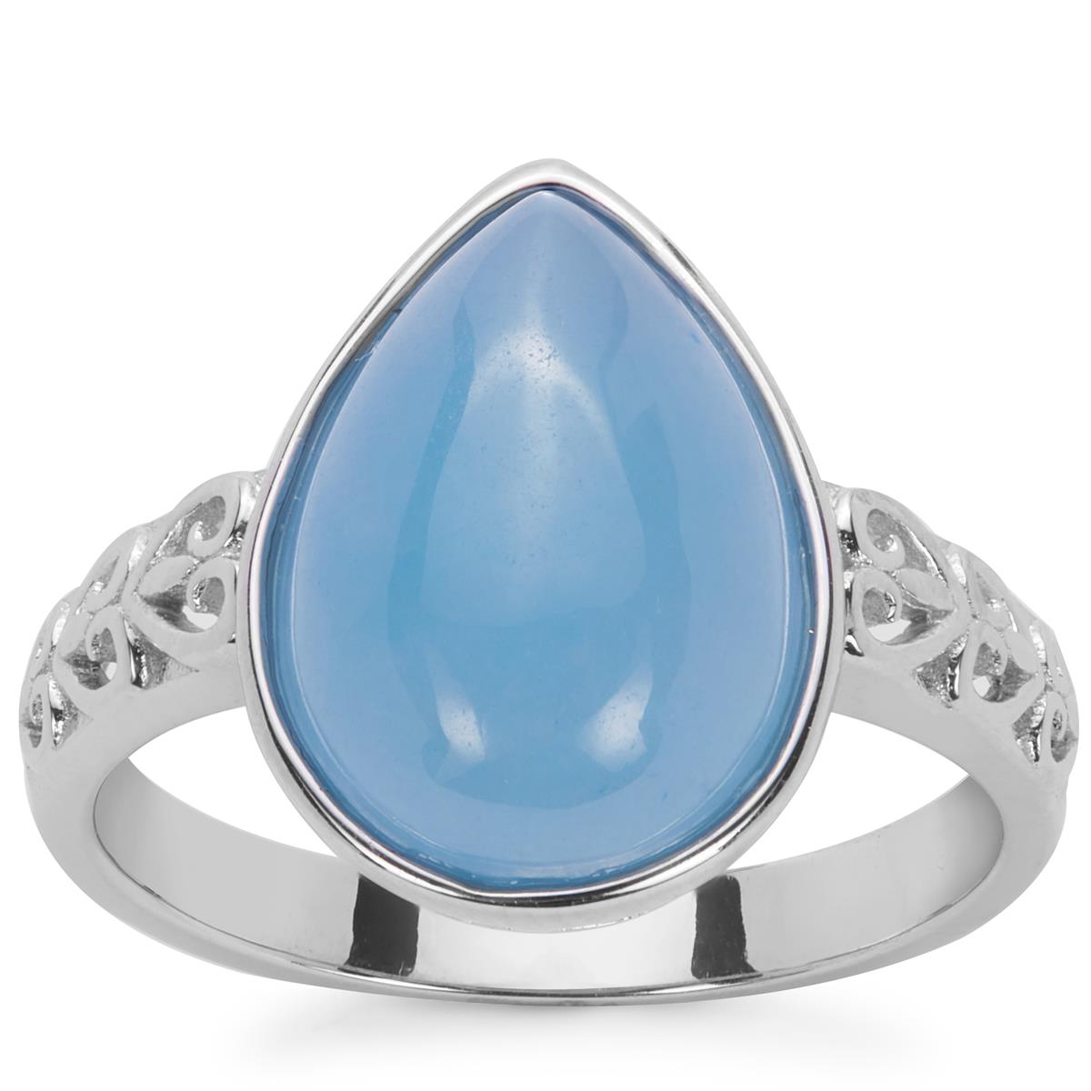 Blue Jade Ring in Sterling Silver 6.29cts | Gemporia