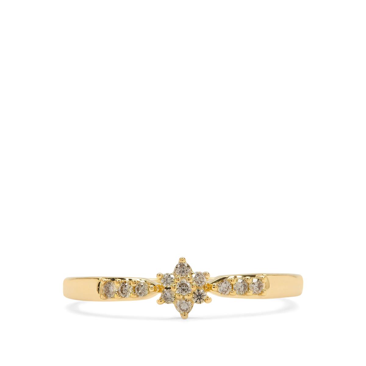 Golden Ivory Diamond Ring in 9K Gold 0.15ct | Gemporia