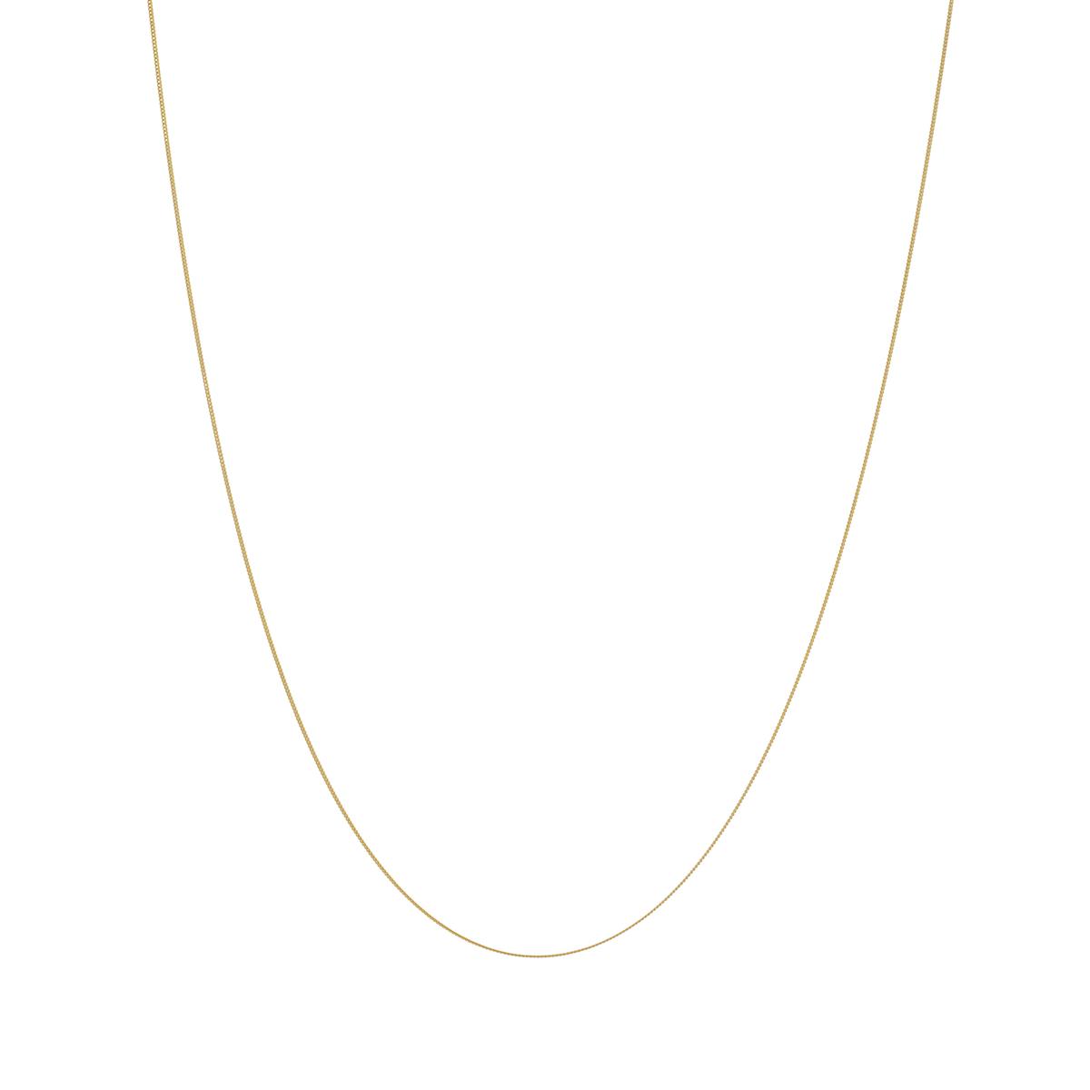 18'' 9k Gold Classico Diamond Cut Curb Chain 0.50g | Gemporia