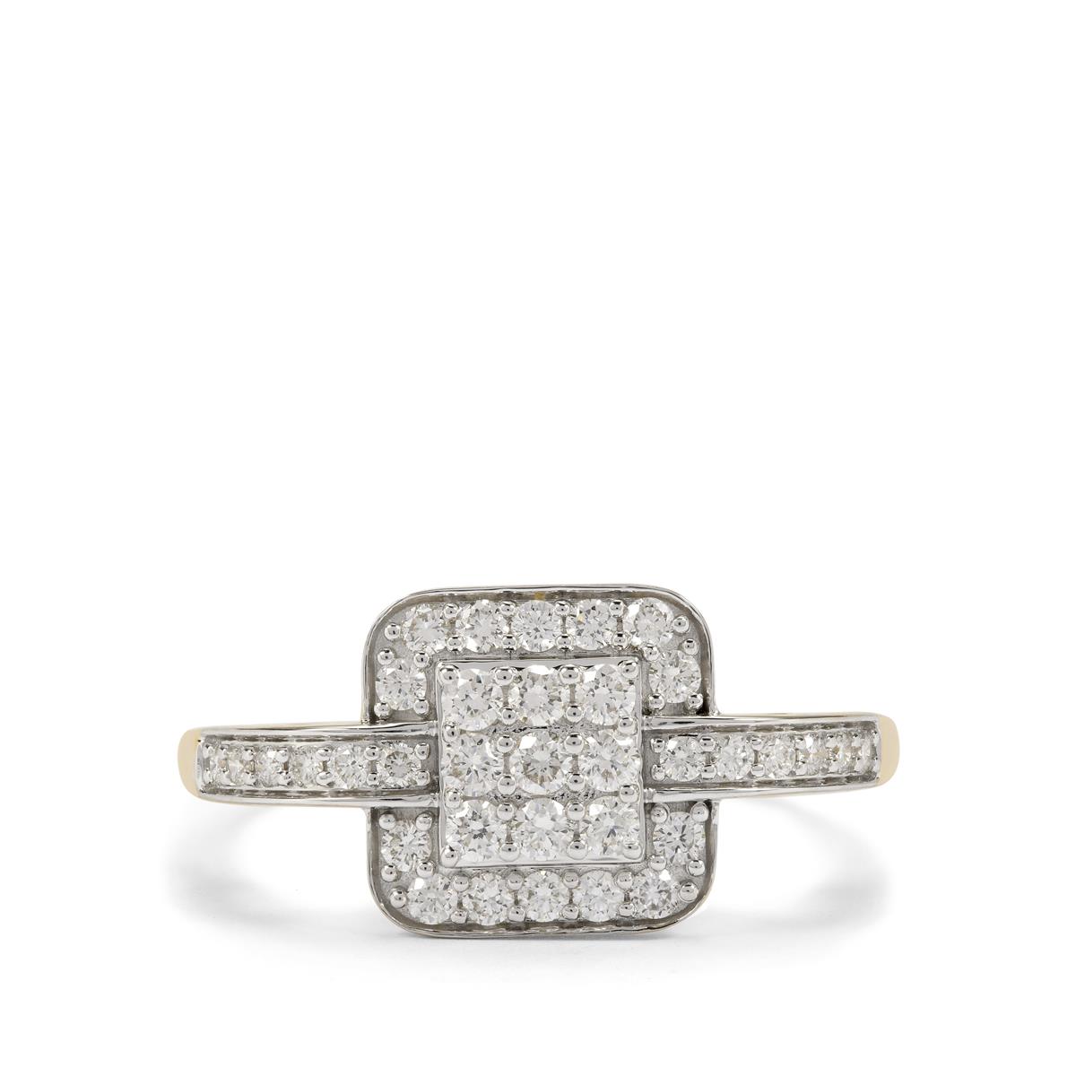 VVS Namibian Diamond Ring in 9K Gold 0.53ct | Gemporia