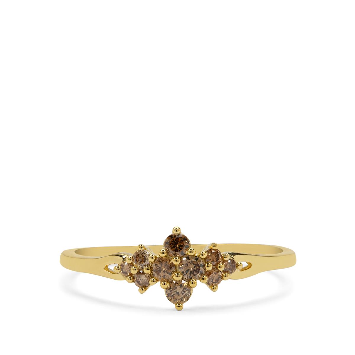 C7 Cocoa Diamond Ring in 9K Gold 0.28ct | Gemporia