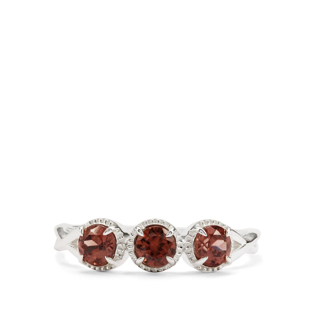 Red Zircon Ring in Sterling Silver 1.16cts | Gemporia