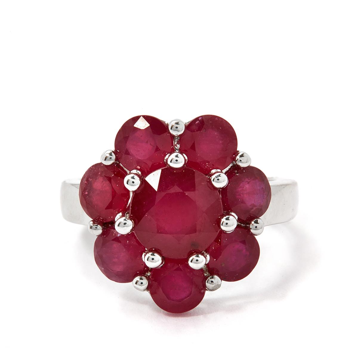 8.15ct Madagascan Ruby Sterling Silver Ring (F) | Gemporia