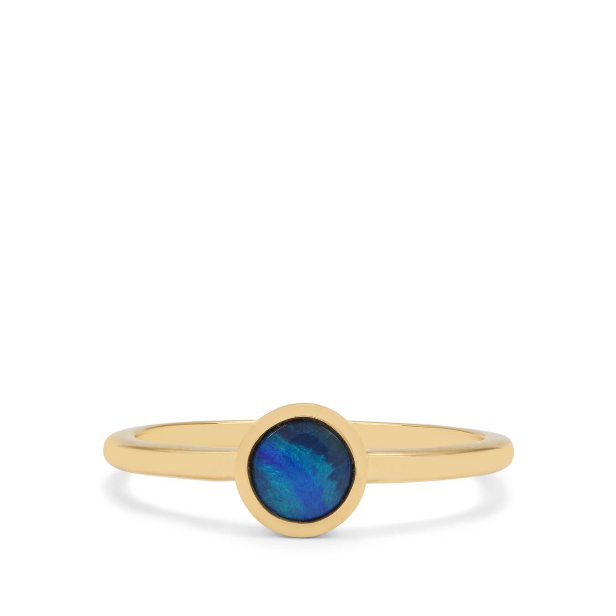 Crystal Opal on Ironstone Ring in 9K Gold | Gemporia