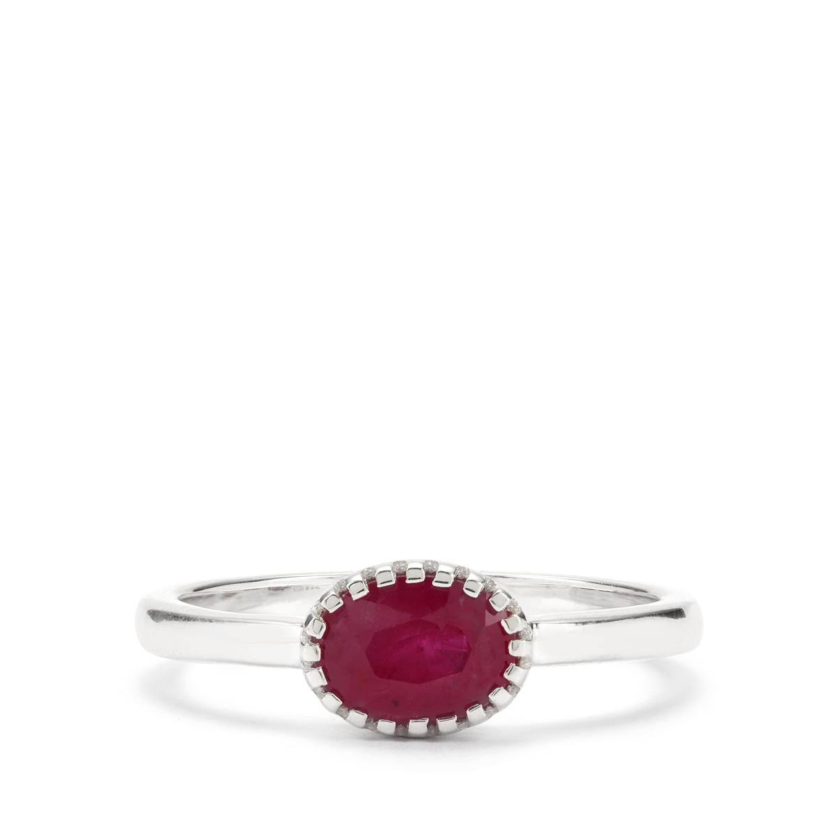 Kenyan Ruby Ring in Sterling Silver 1ct | Gemporia