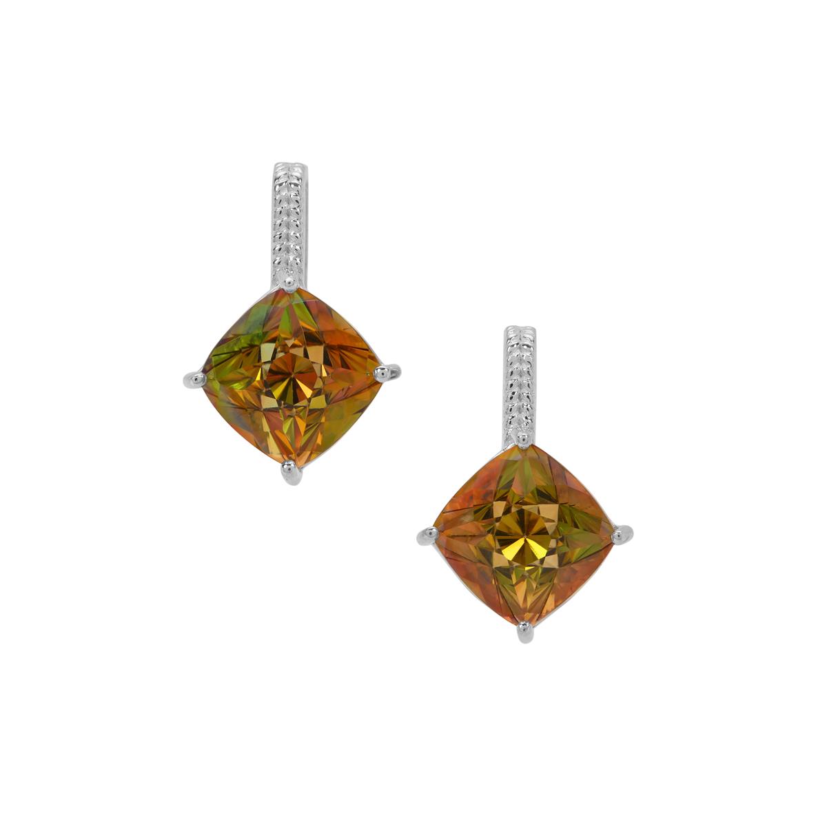 Modern Peruzzi Sunset Topaz Earrings in Sterling Silver 7.50cts | Gemporia