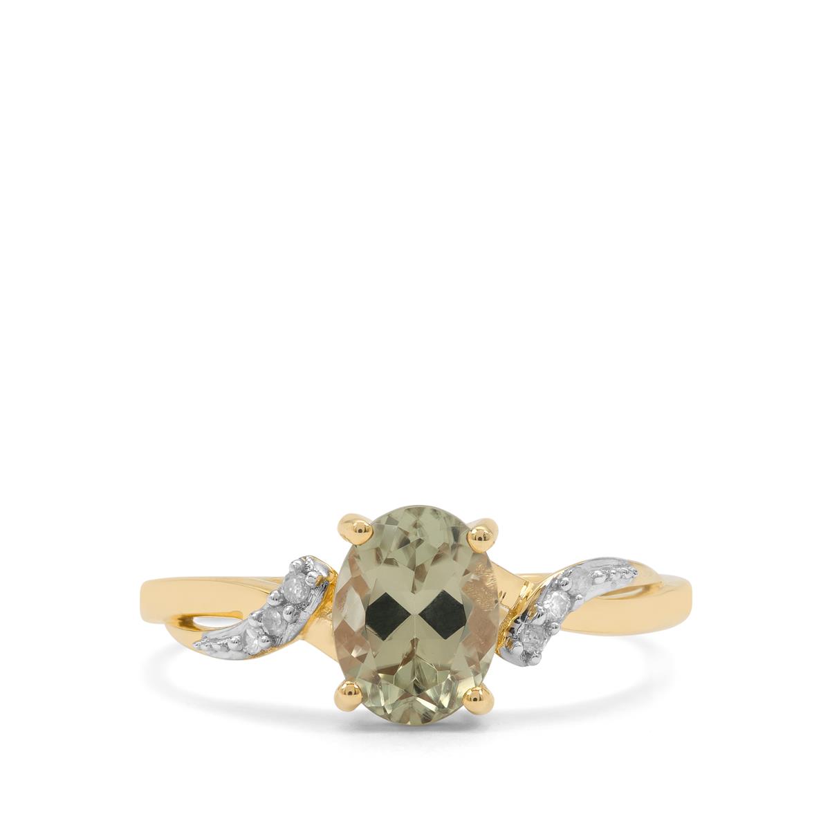 Csarite® & Diamond 9K Gold Ring ATGW 1.35cts | Gemporia