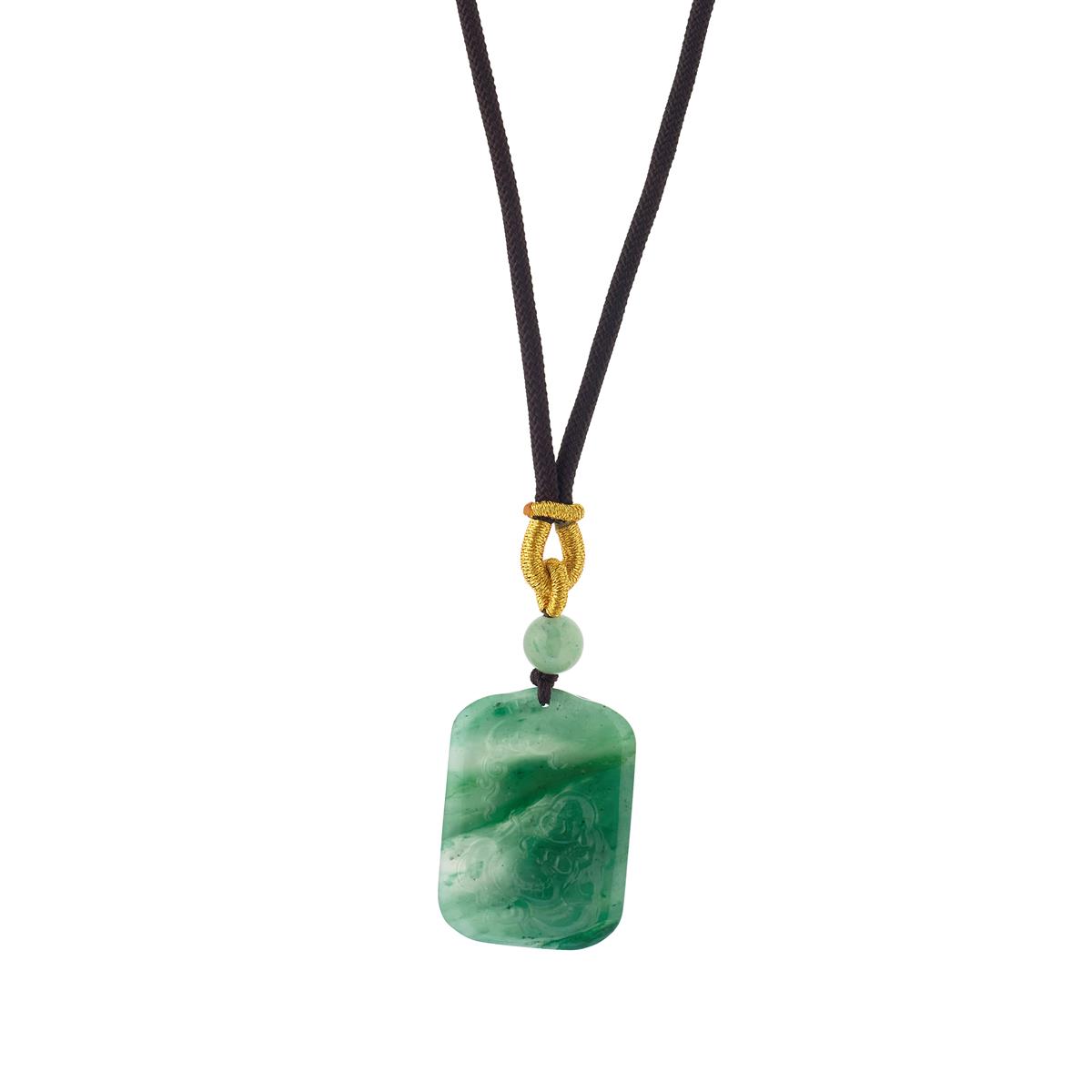 Type A Dulong Jadeite Carving Rope Necklace 58.50cts | Gemporia