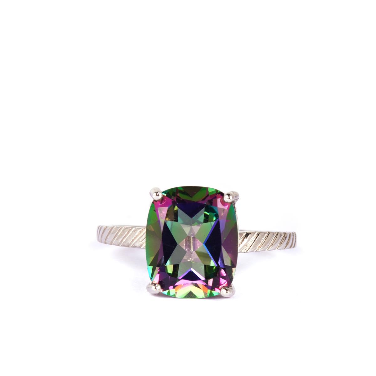 Mystic Green Topaz Ring in Sterling Silver 4.90cts | Gemporia