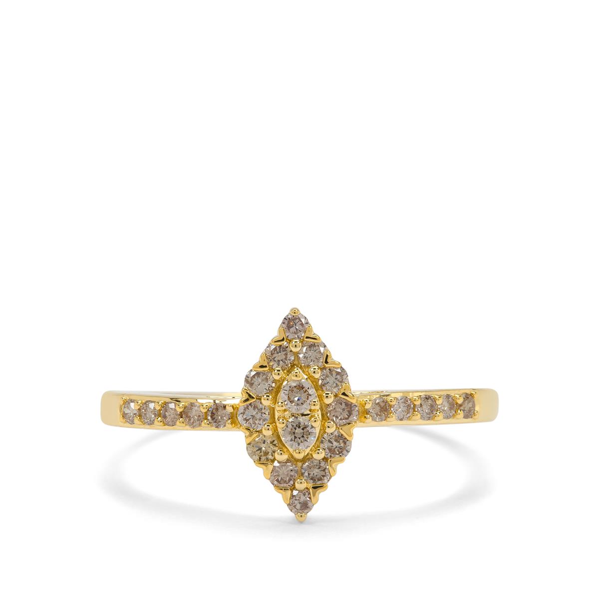 Golden Ivory Diamonds Ring in 9K Gold 0.34ct | Gemporia