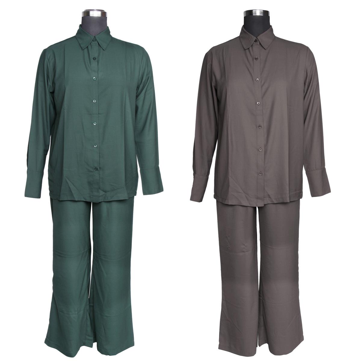 Destello Luxe Lounge Wear Set (UK 8-12) - Available in Green or Brown ...