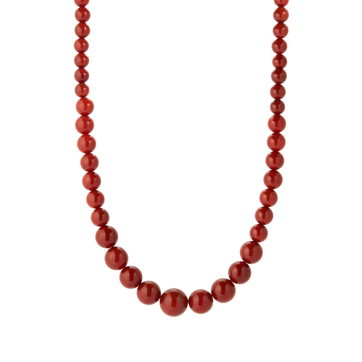 Nanhong Agate Graduated Necklace in Gold Tone Sterling Silver 178cts ...