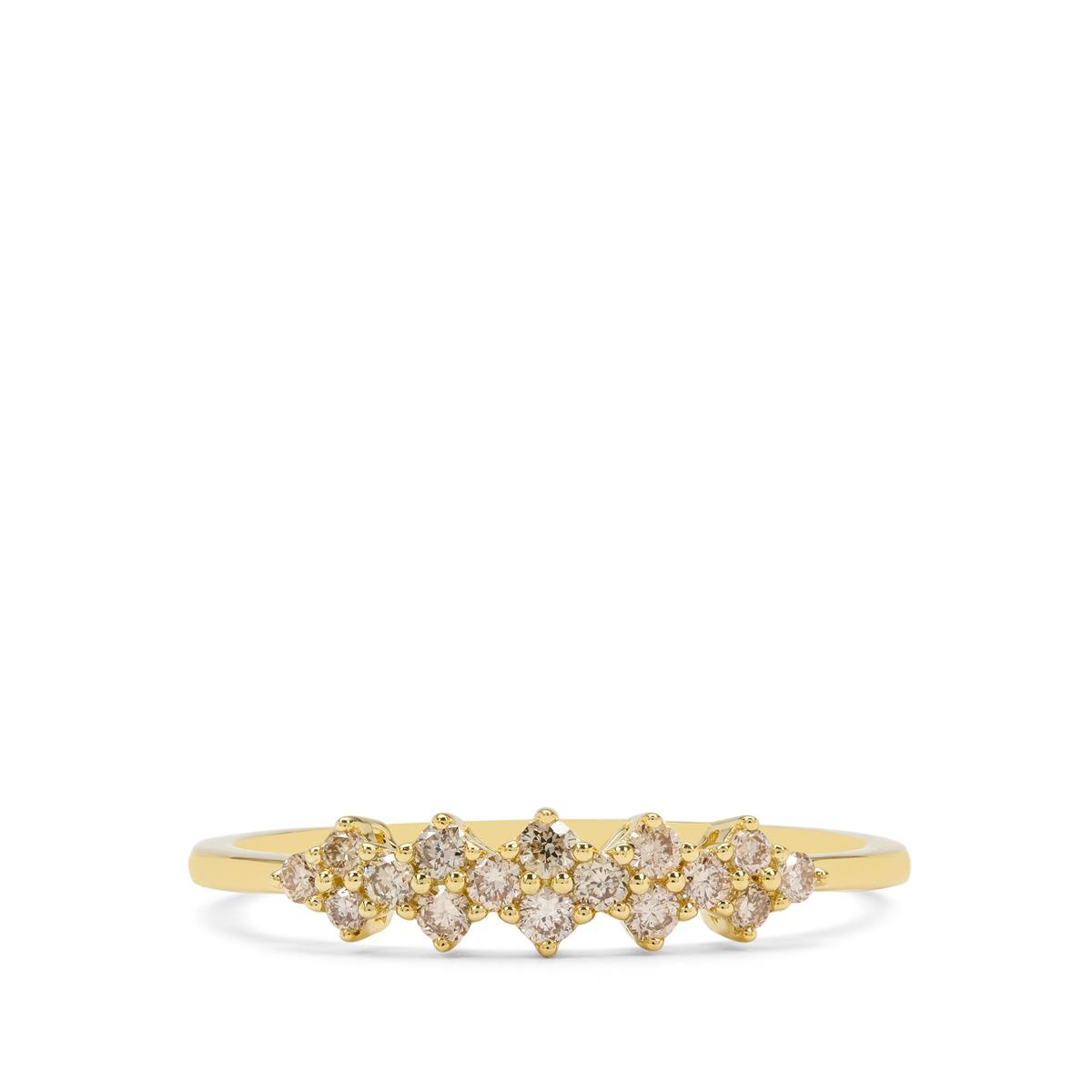 Golden Ivory Diamonds Ring in 9K Gold 0.26ct | Gemporia