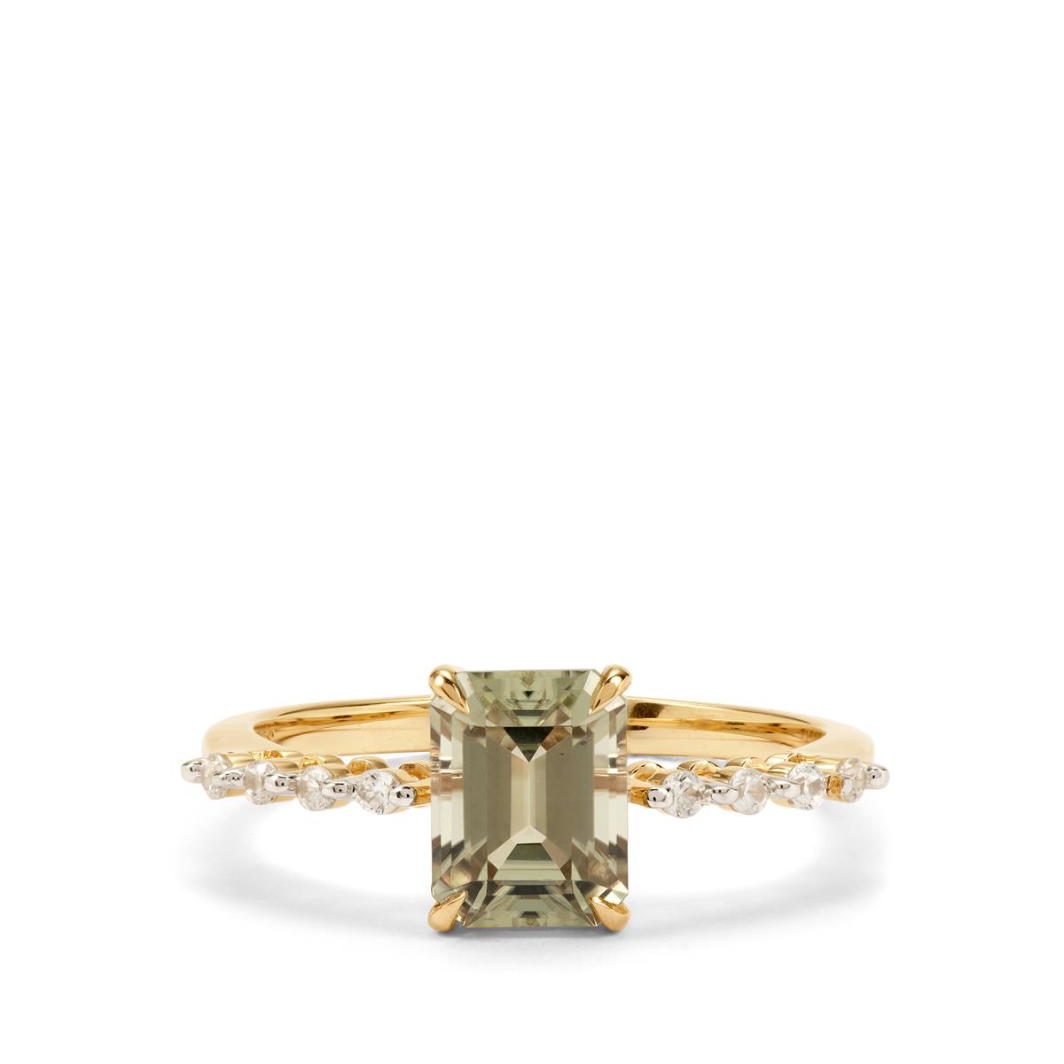 Csarite® Ring with White Zircon in 9K Gold 1.90cts | Gemporia