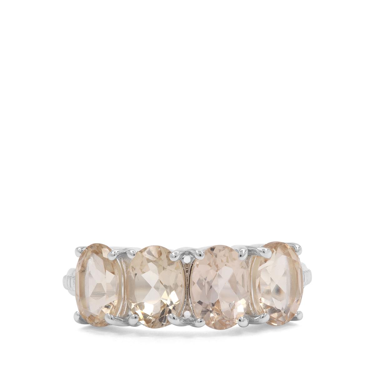 Champagne Danburite Ring in Sterling Silver 3.24cts | Gemporia