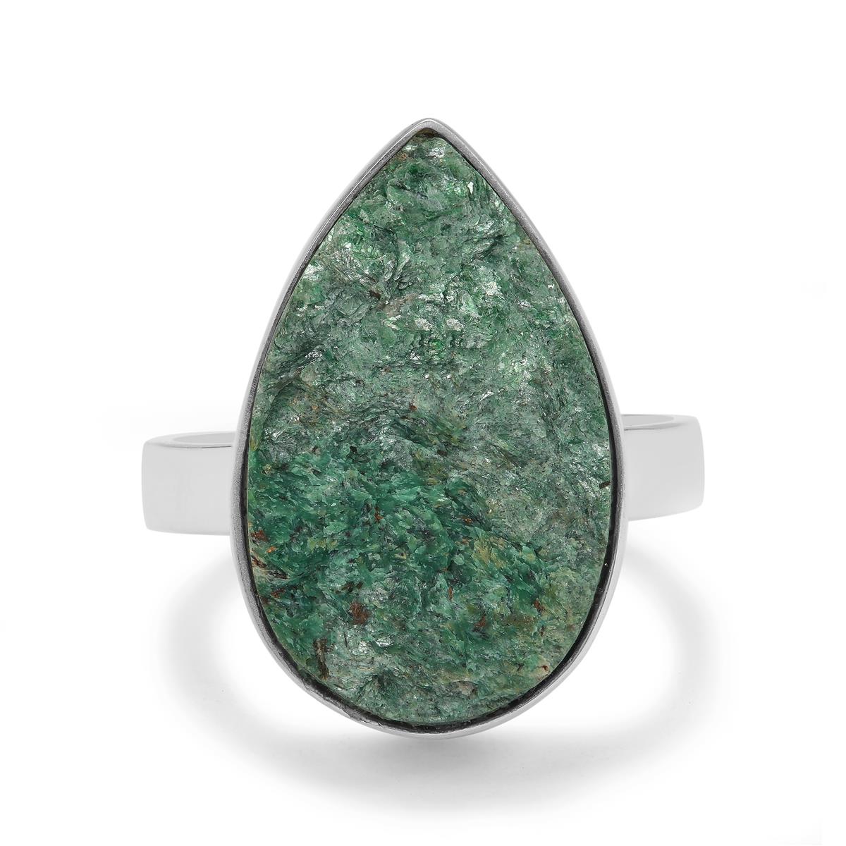 Fuchsite Drusy Ring in Sterling Silver 10cts | Gemporia