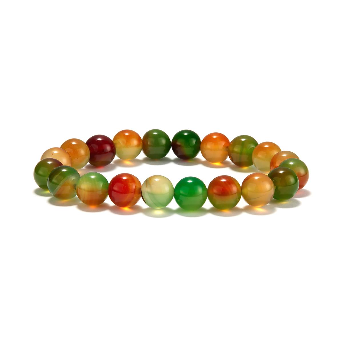 Watermelon Agate Stretchable Bracelet 130cts | Gemporia