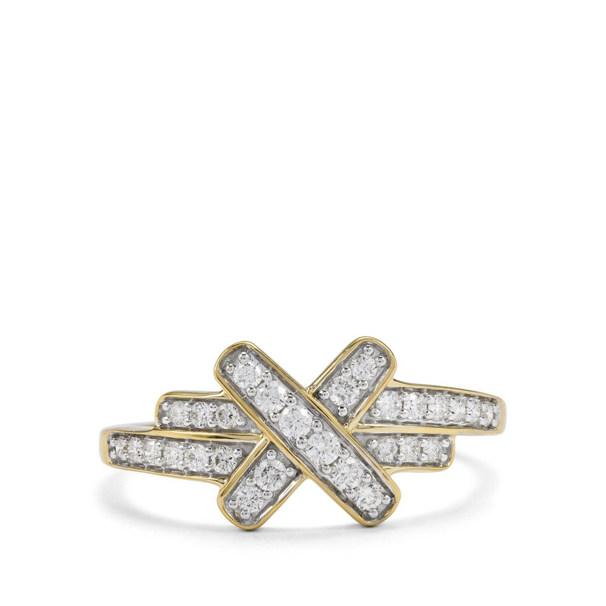 VVSI 1-2 Namibian Diamond Ring in 9K Gold 0.35ct | Gemporia