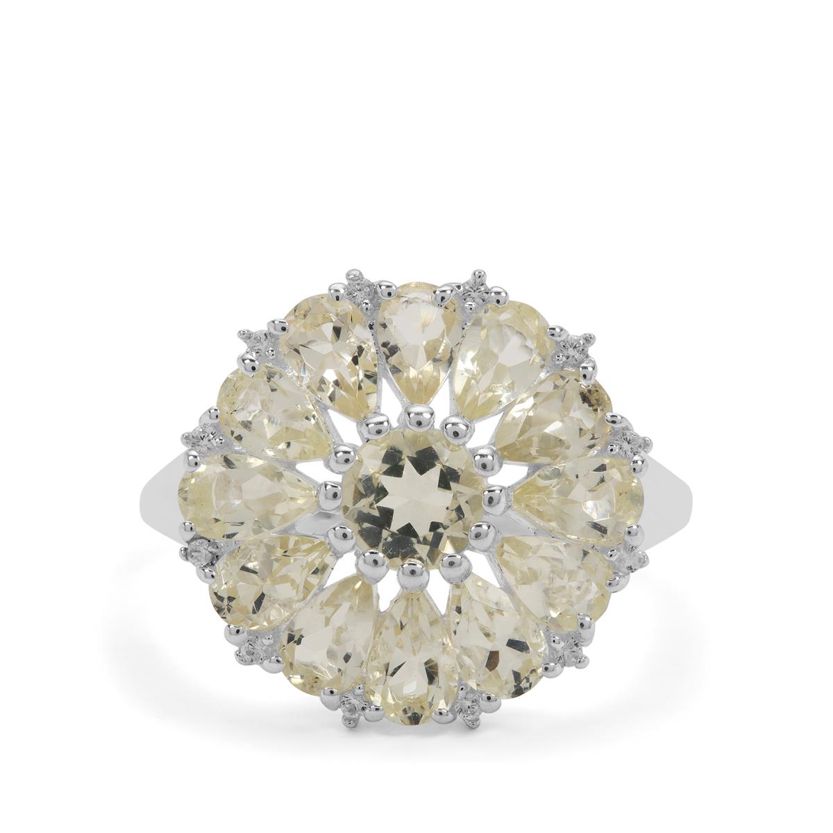 Serenite Ring with White Zircon in Sterling Silver 3.05cts | Gemporia