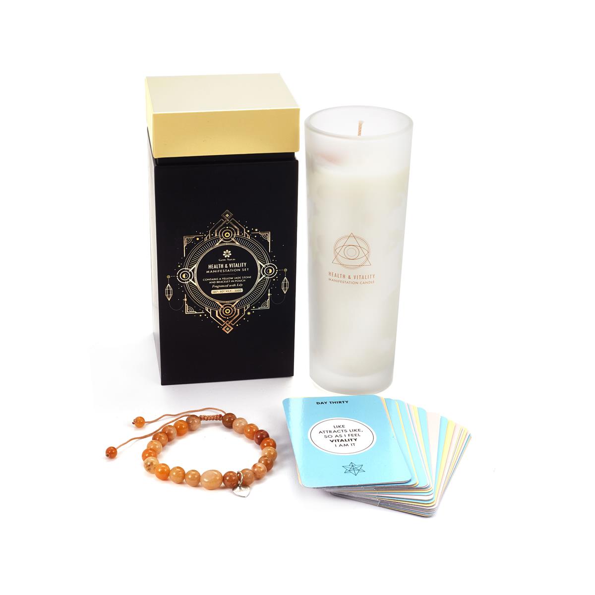 Gem Auras Manifestation Set - Health & Vitality with Yellow Jade ATGW ...