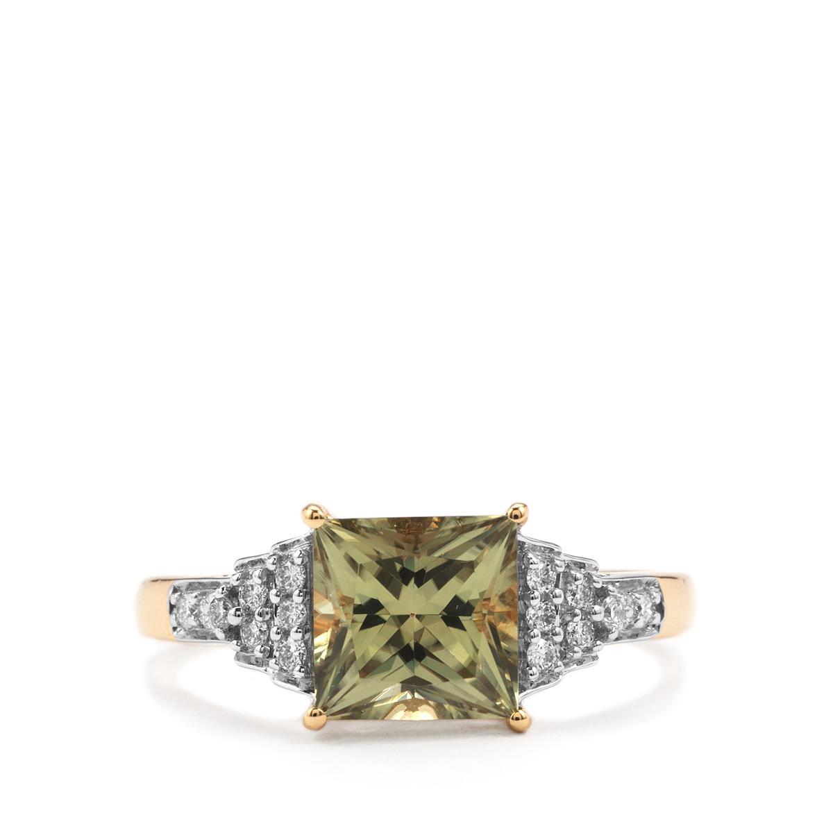 Csarite® Ring with Diamond in 18K Gold 1.92cts | Gemporia