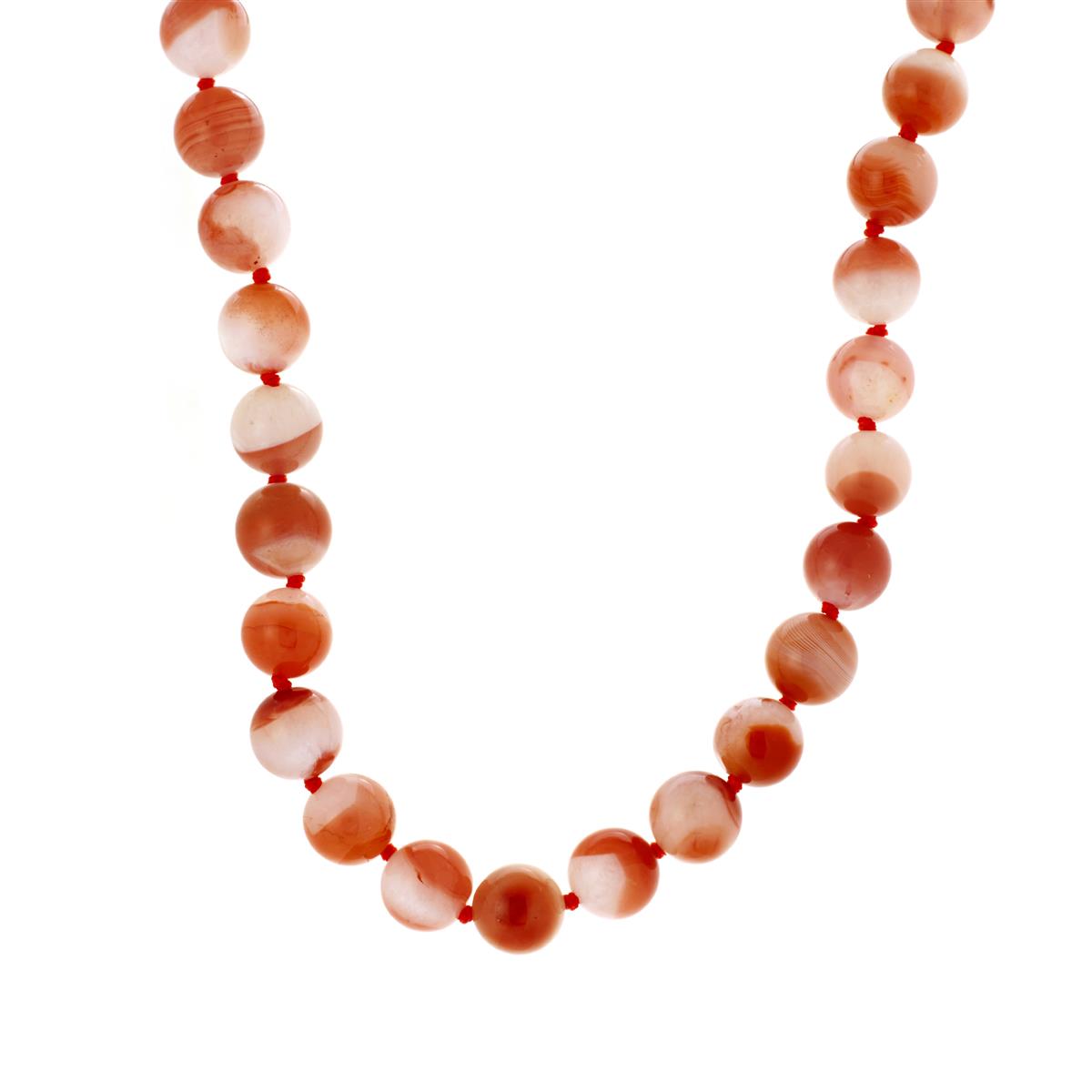 Nanhong Agate Necklace in Sterling Silver 350cts | Gemporia