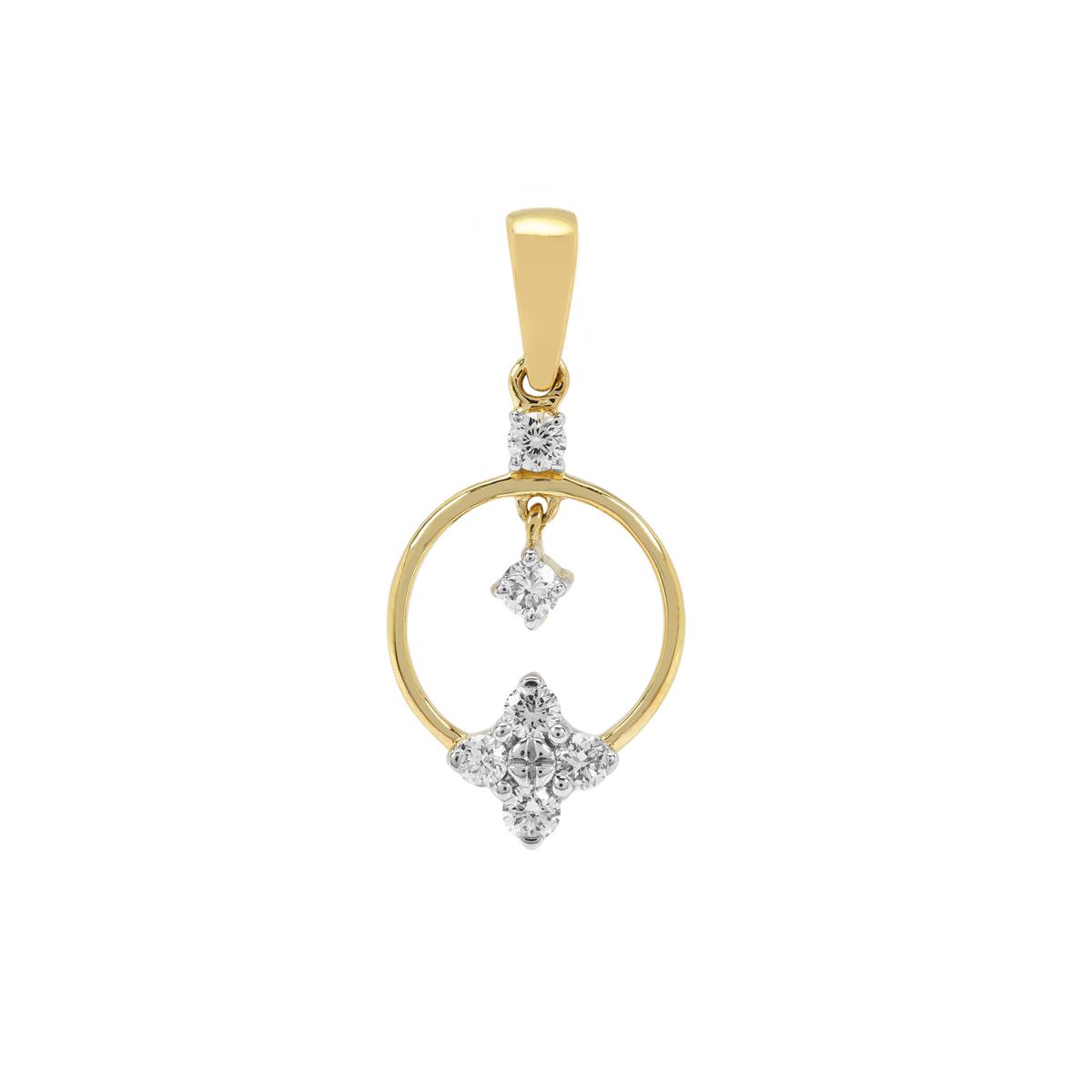 Argyle Diamonds Pendant in 9K Gold 0.21ct | Gemporia