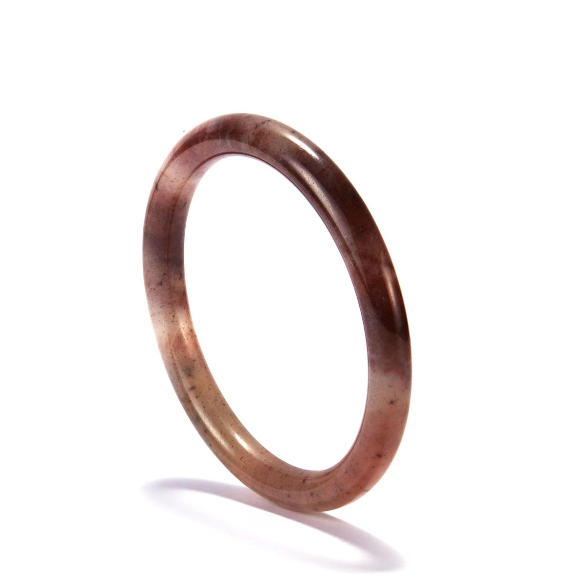 Natural Red Quartzite Jade Bangle | Gemporia