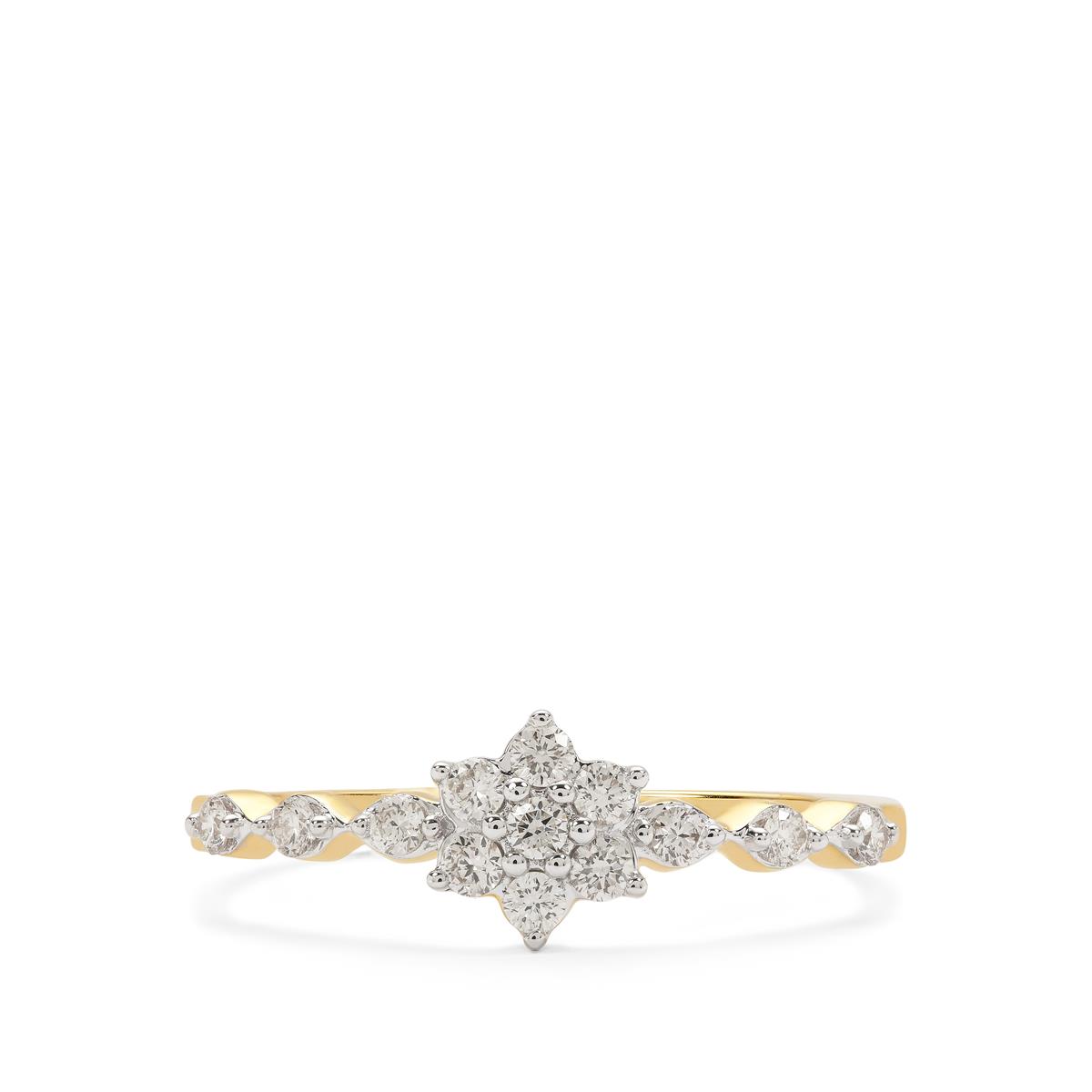 Diamond Ring in 9K Gold 0.26ct | Gemporia