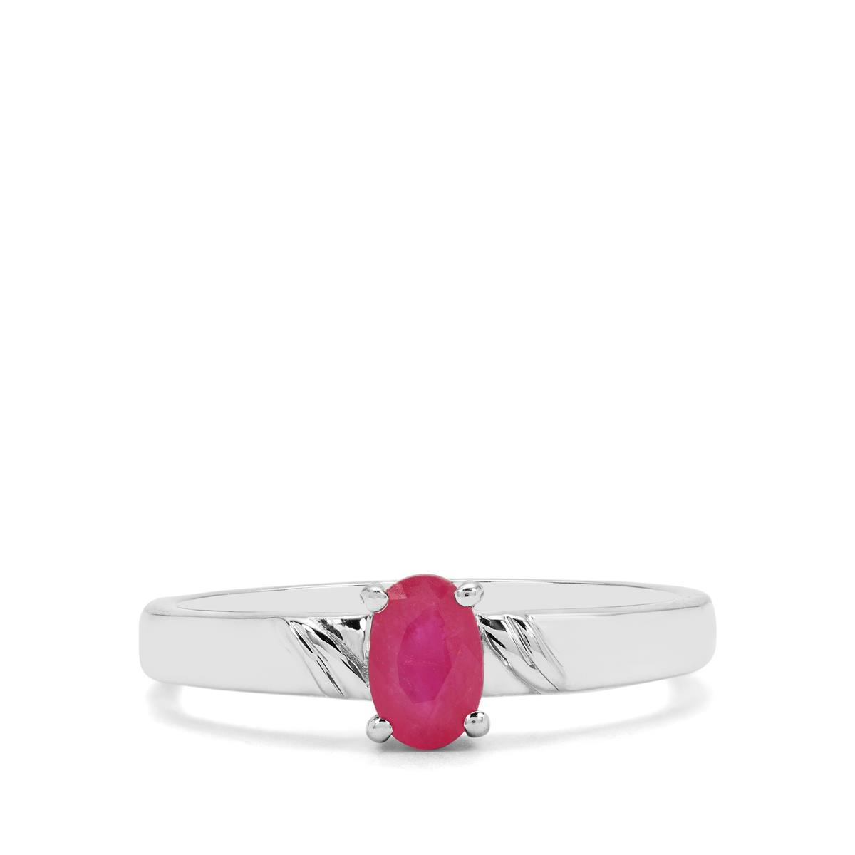 Kenyan Ruby Ring in Sterling Silver 0.60ct | Gemporia