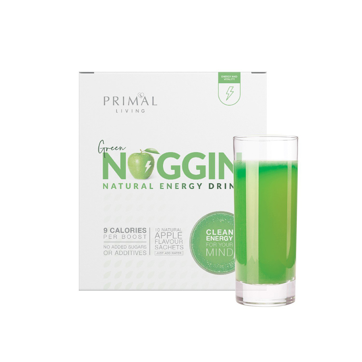 Noggin Natural Energy Drink (Apple Flavour) | PrimalLiving