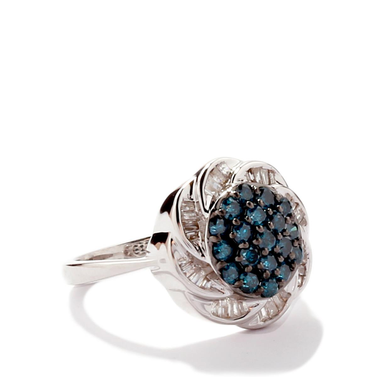 Blue Diamond Ring in 9K White Gold 1ct | Gemporia