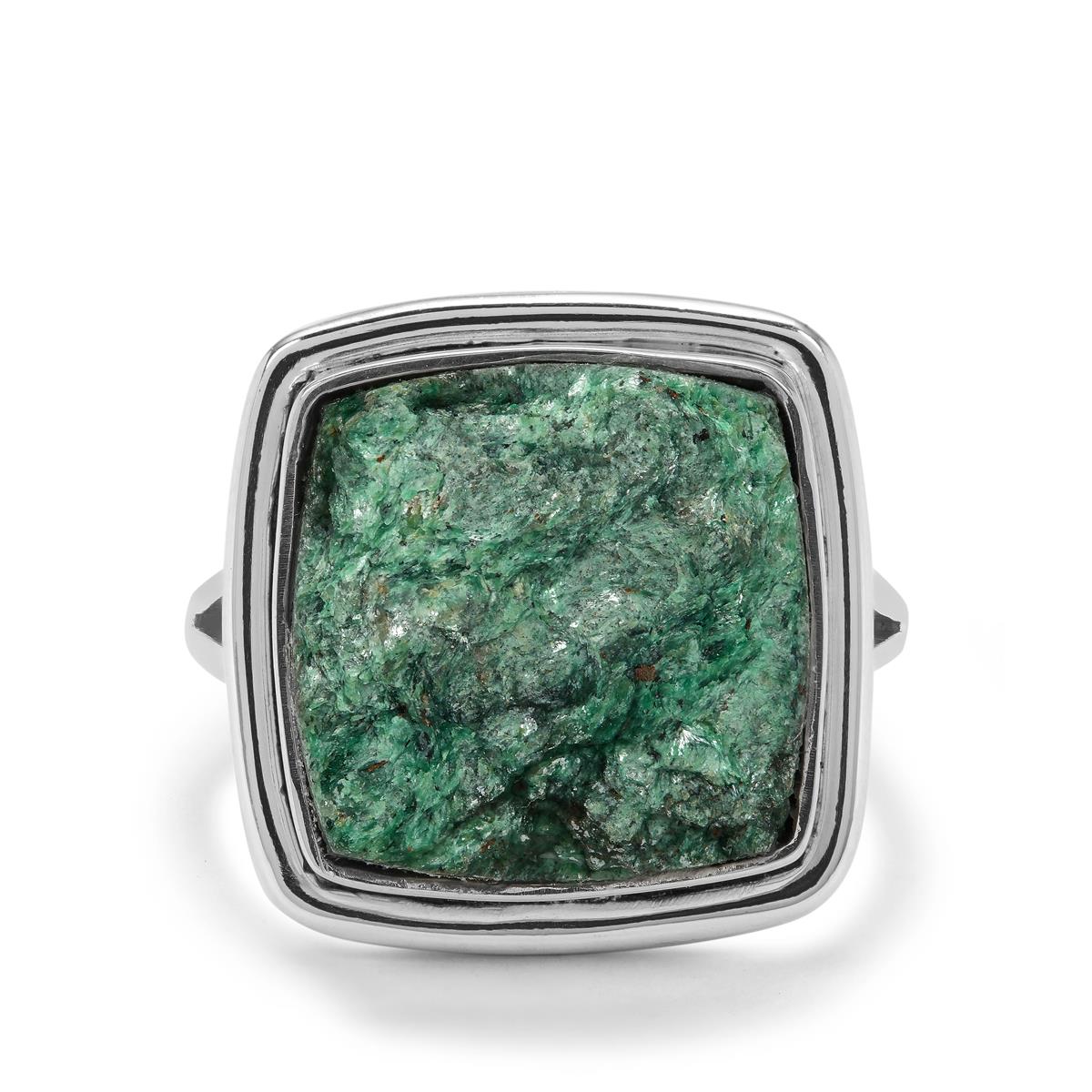 Fuchsite Drusy Ring in Sterling Silver 10cts | Gemporia