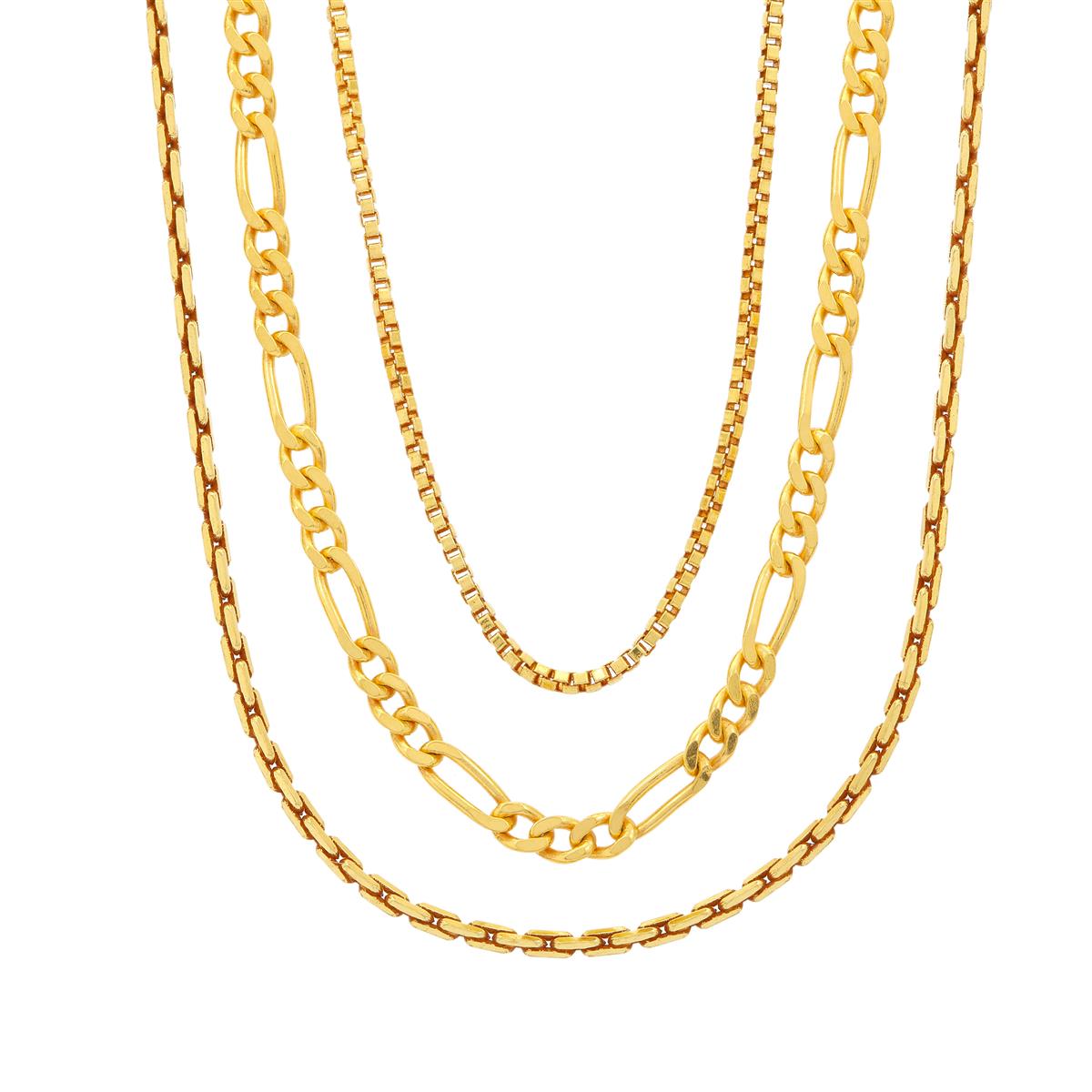 18 Midas Couture Diamond Cut Venetian Chain 6.83g Set of 3 | Gemporia