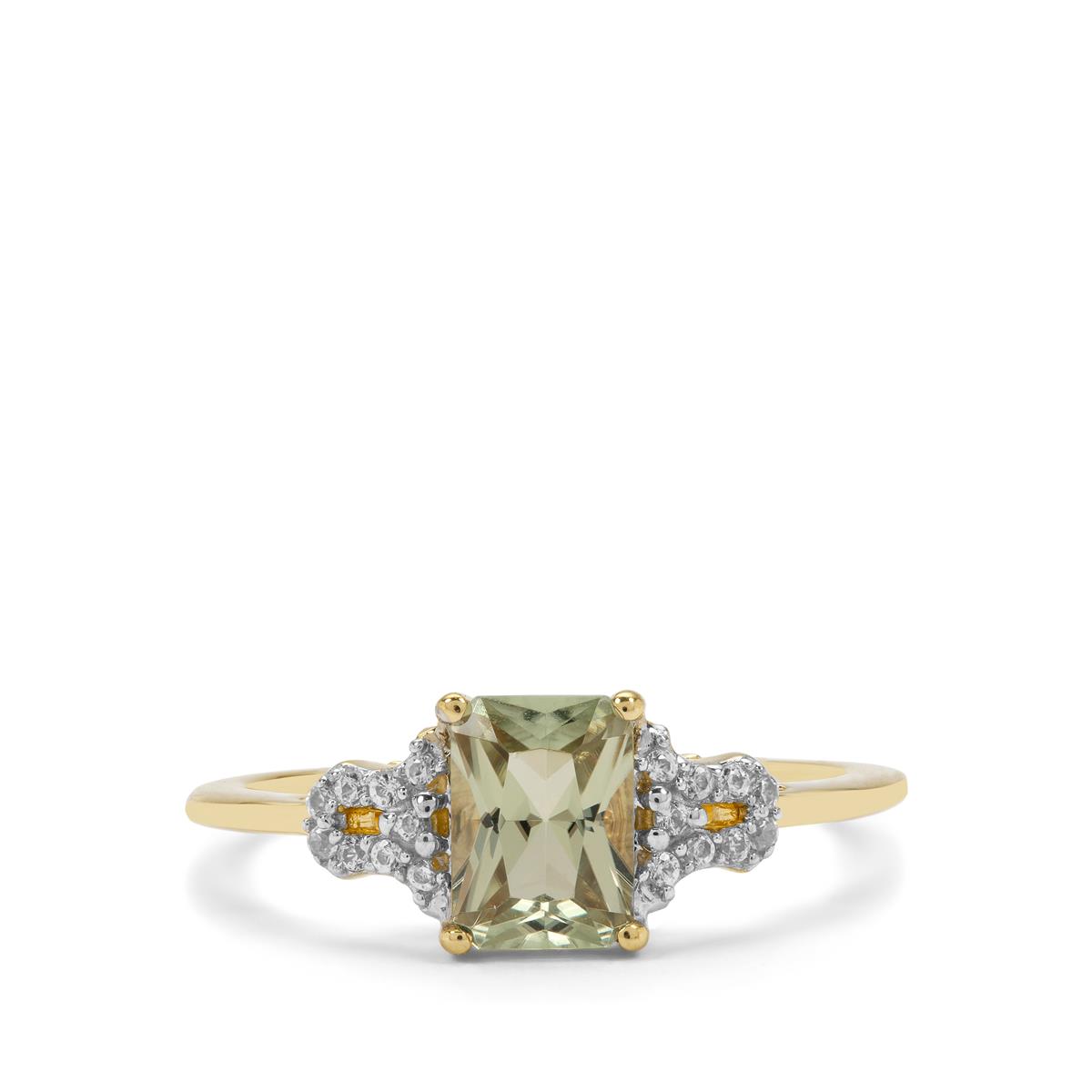 'Poltimore' Csarite® Ring with Ratanakiri Zircon in 9K Gold 1cts | Gemporia