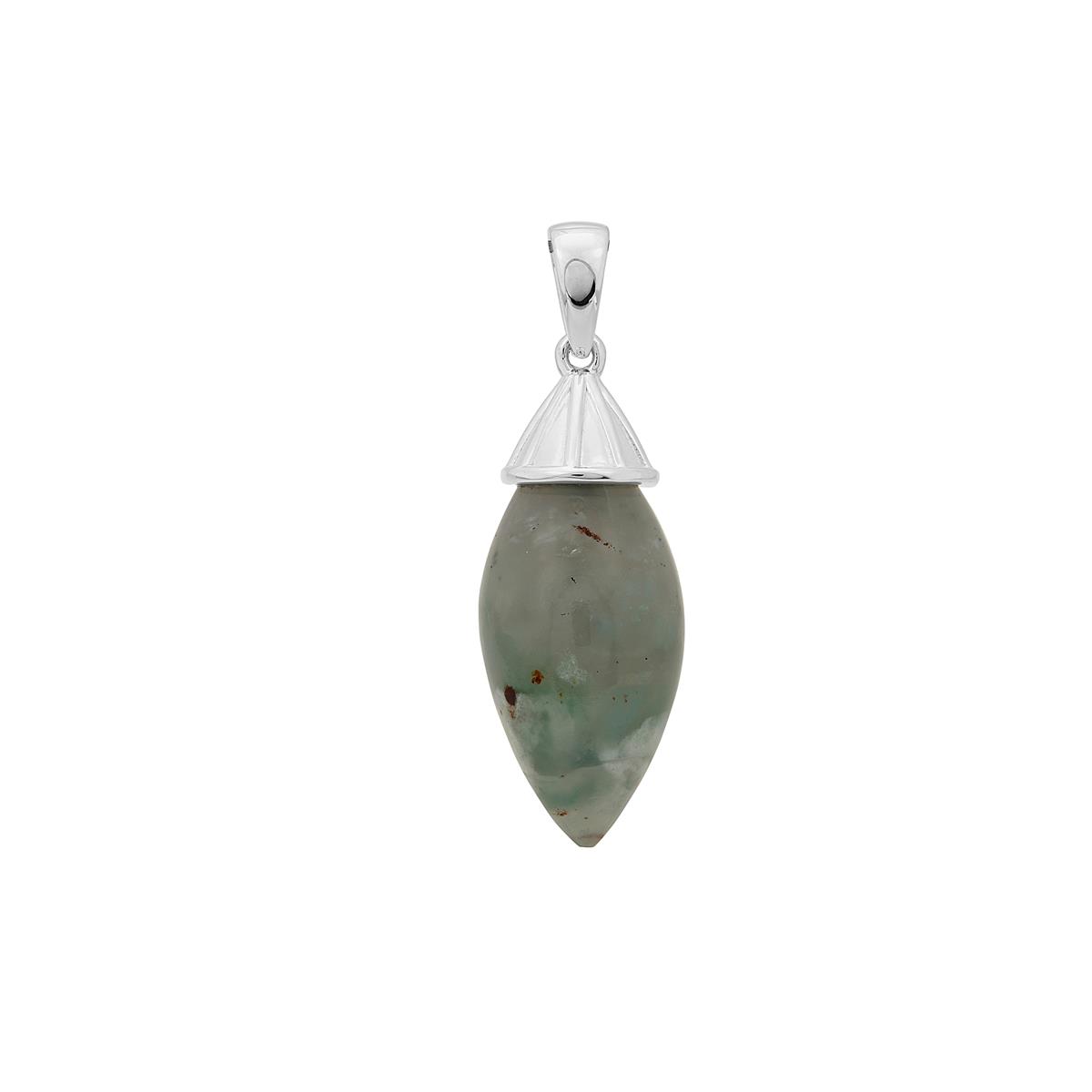 Aquaprase™ Athena Teardrop Amulet in Sterling Silver 21.70cts | Gemporia