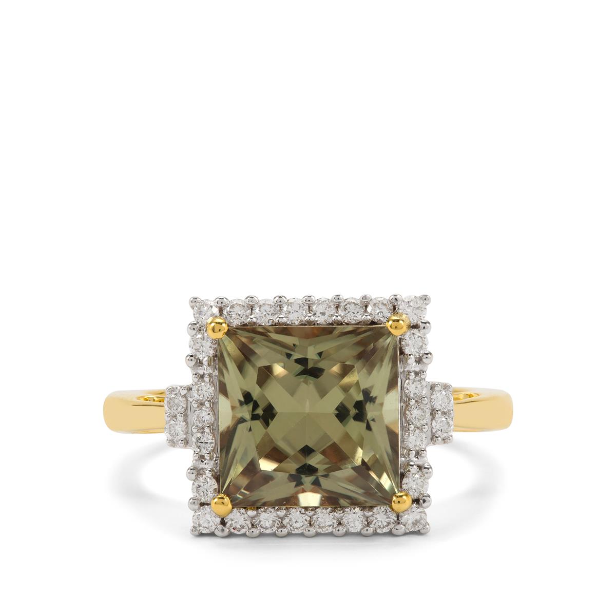 Csarite® Ring with Diamond in 18K Gold 4.31cts | Gemporia