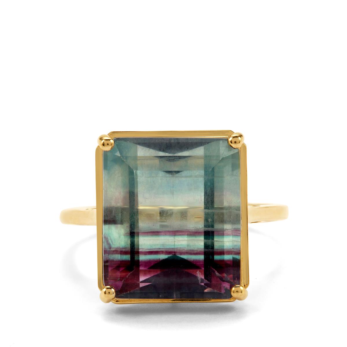 Zebra Fluorite Ring in 9K Gold 12.70cts | Gemporia